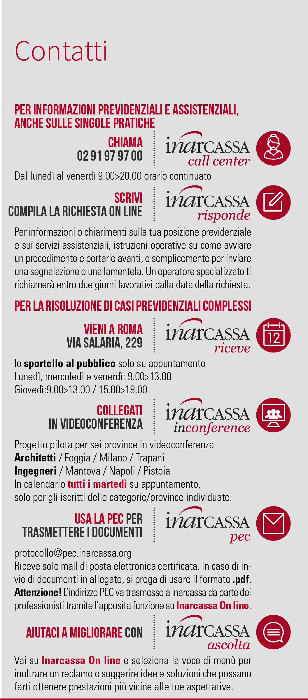 Contattare Inarcassa: consigli per non sbagliare | Rivista Inarcassa Contattare Inarcassa: consigli per non sbagliare | Rivista Inarcassa